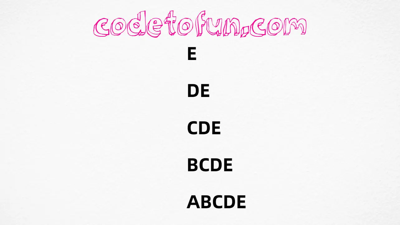 C Alphabet Pattern 3 CodeToFun